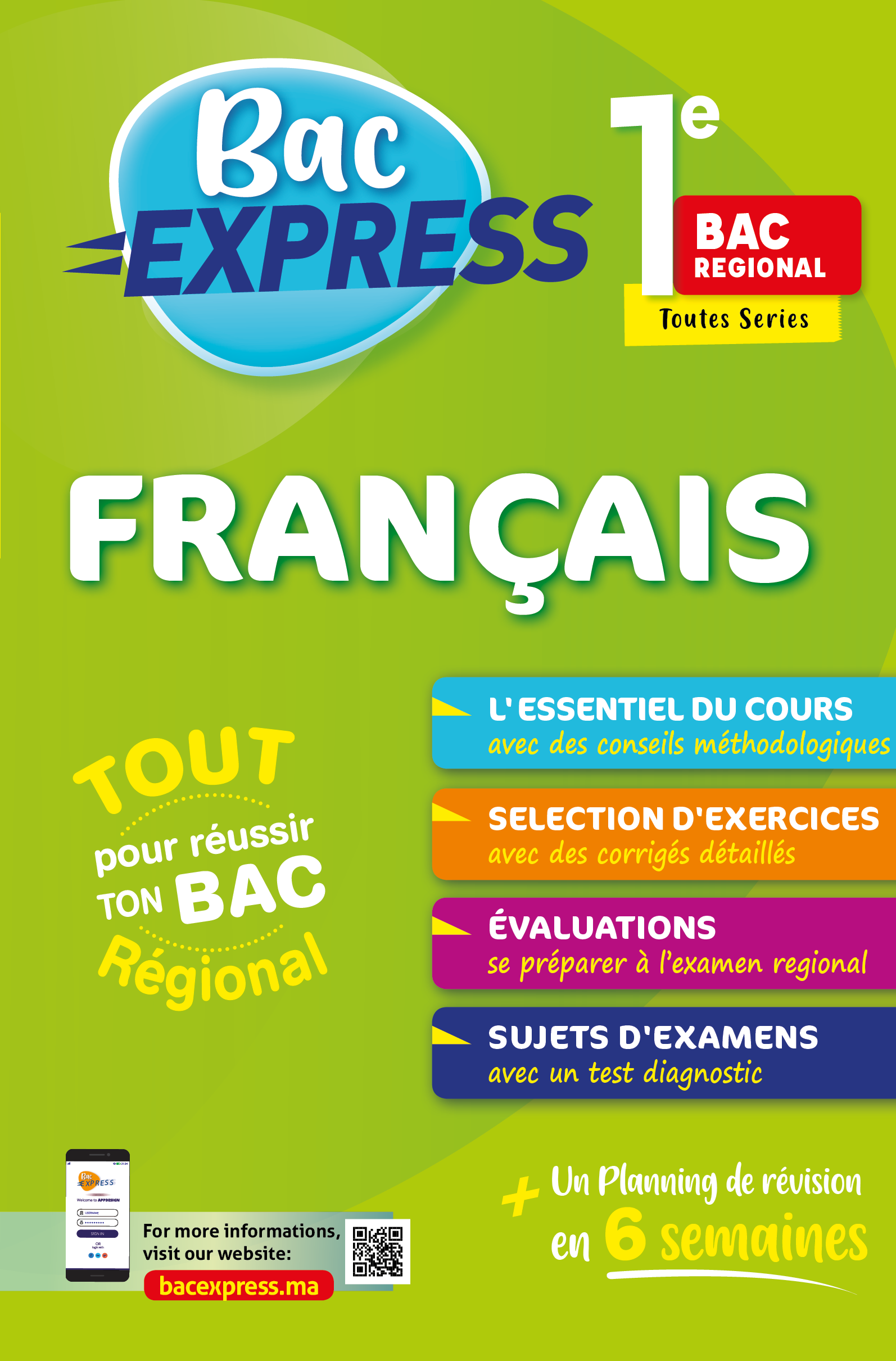 Bac Express : Francais 1ère année bac Toutes Series - KHASHAN